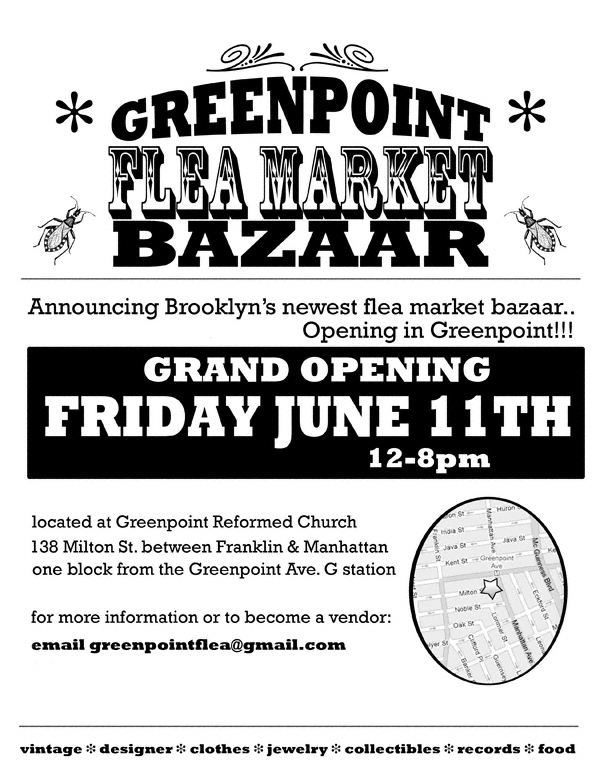 THIS WEEK: Greenpoint Flea Market Bazaar : newyorkshitty.com
